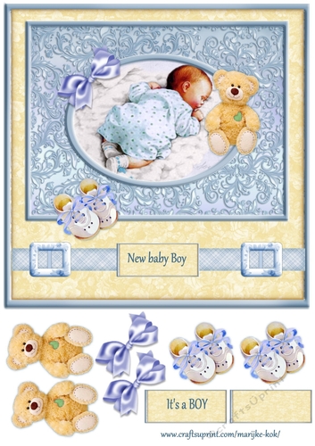 New baby Boy Cutie - CUP772239_936 | Craftsuprint
