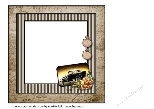 Male card Classic car INSERT - CUP778863_936 | Craftsuprint