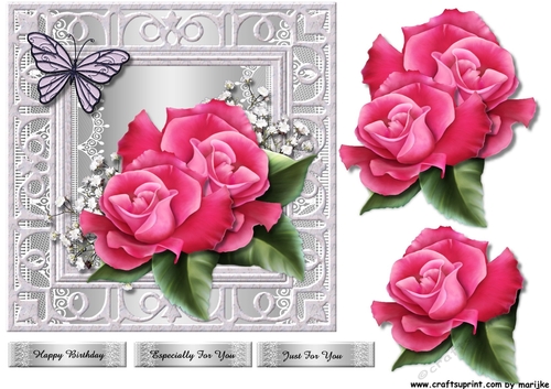 Silver Frame Royal Roses - CUP782891_936 | Craftsuprint