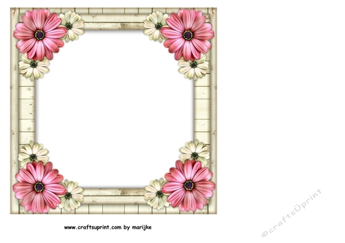 New Home Cottage in wooden frame & flowers INSERT - CUP785898_936 ...