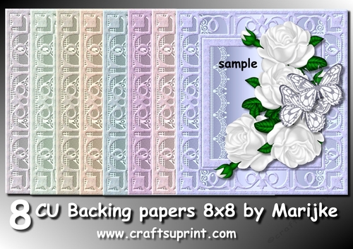 8 Backing Papers 8x8 Framed CU Toppers - CUP786443_936 | Craftsuprint