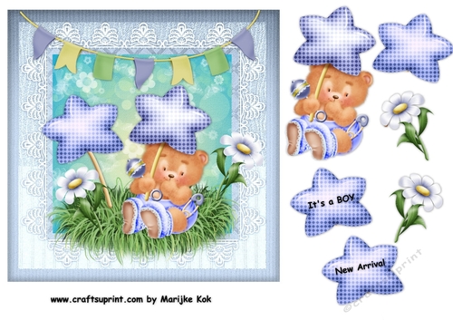 Cute baby card Toppers - CUP816374_936 | Craftsuprint