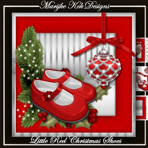 Little Red Christmas Shoes Mini Kit - CUP840060_936 | Craftsuprint