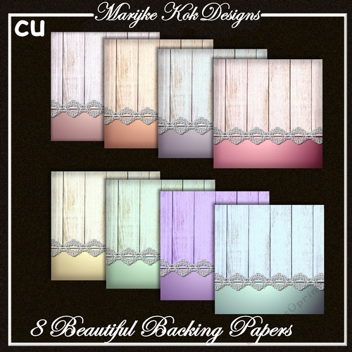CU 8 beautiful backing papers - CUP842945_936 | Craftsuprint