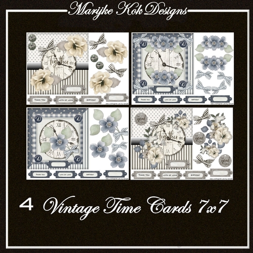 Vintage Time cards 7x7 Kit - CUP857049_936 | Craftsuprint