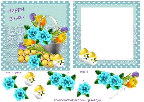 Mini Card Happy Easter Basket - CUP864767_936 | Craftsuprint