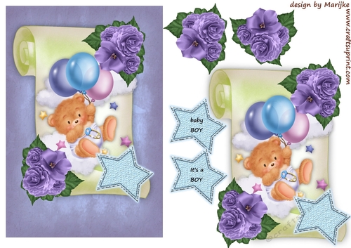 Scroll New baby Boy - CUP880911_936 | Craftsuprint