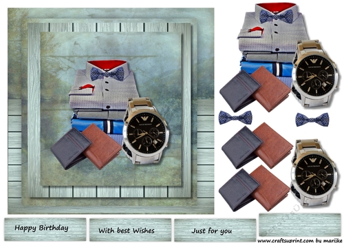 Male Card Clothes & Watch - CUP882038_936 | Craftsuprint