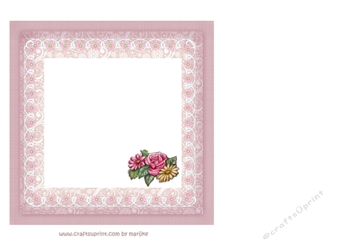 Vintage Flower Envelop INSERT - CUP913666_936 | Craftsuprint