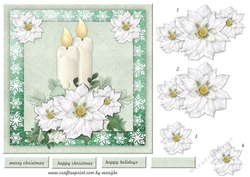 Christmas candles Quick card - CUP915919_936 | Craftsuprint