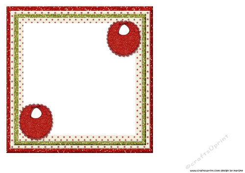 Cute Christmas Quick card INSERT - CUP919105_936 | Craftsuprint