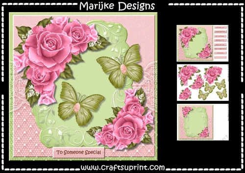 Perfect Pink Roses Mini Kit - CUP920533_936 | Craftsuprint