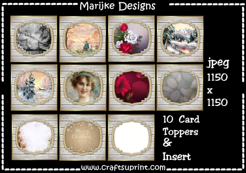 Bumperkit 10 Card Toppers & Insert various - CUP931647_936 | Craftsuprint