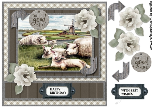 The Good Life Nr. 2 Sheeps - CUP933618_936 | Craftsuprint