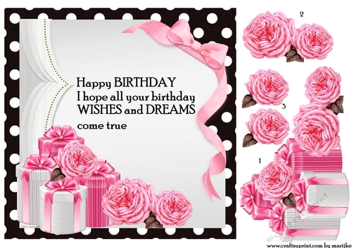 Birthday Wishes Quick Card - CUP984132_936 | Craftsuprint