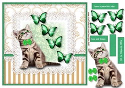 Flowers For You Cute Puppy Card Topper - CUP718698_936 | Craftsuprint