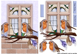 Art Deco Window & Robins - Photo by Pam Stubley