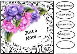 Just a Note Music & Roses Card Topper - Photo by Margaret McCartney