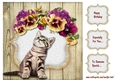 Flowers For You Cute Puppy Card Topper - CUP718698_936 | Craftsuprint