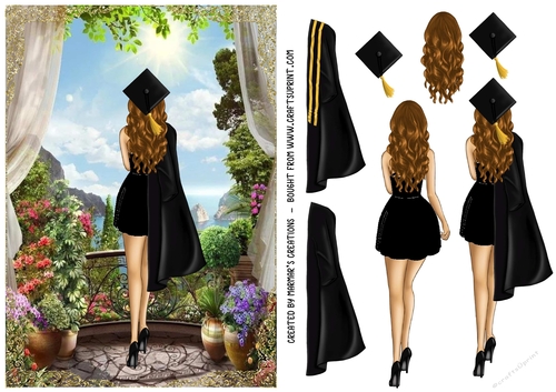 Graduation decoupage for Girl - CUP1204605_71070 | Craftsuprint