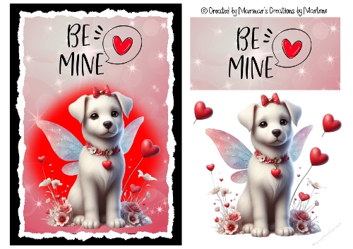 Valentine Dog wings - CUP1362423_71070 | Craftsuprint