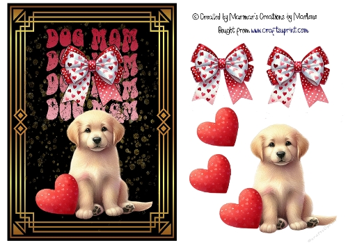 Valentine Dog MOM - CUP1362425_71070 | Craftsuprint