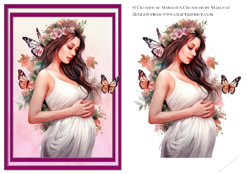 Mum to be girl butterflies - CUP1363857_71070 | Craftsuprint