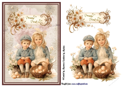 Easter Vintage - Victorian card - CUP1366546_71070 | Craftsuprint