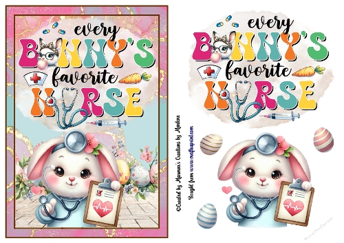 Medical Nurse Easter card - CUP1369085_71070 | Craftsuprint