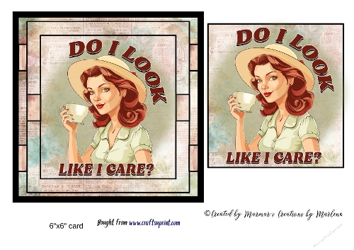 Retro Funny Sarcastic Sassy Girl card - CUP1373735_71070 | Craftsuprint