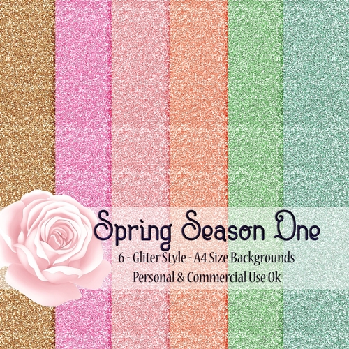 Spring Season ONE - Glitter Style A4 Backgrounds - CUP1098031_70864 ...