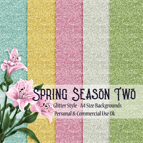 Spring Season TWO - Glitter Style A4 Backgrounds - CUP1098044_70864 ...