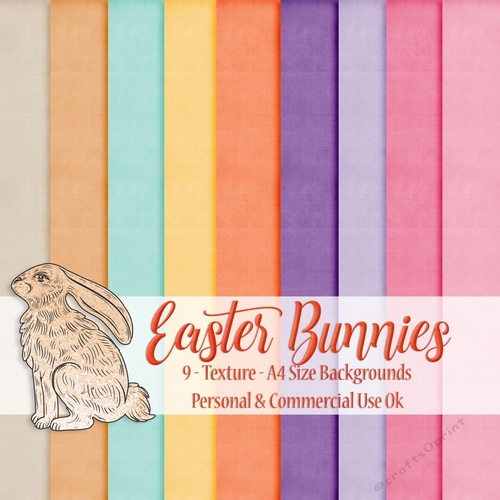 Easter Bunnies - Texture A4 Backgrounds - CUP1101953_70864 | Craftsuprint