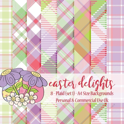 Easter Delights - Plaid Patterns A4 Backgrounds (set 1) - CUP1102455 ...