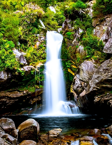 Waterfall - A4 size Oil Painting Style Background - CUP1105259_70864 ...