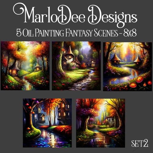 Oil Painting Style Fantasy 8x8 Backgrounds - set 2 - CUP1223703_70864 ...