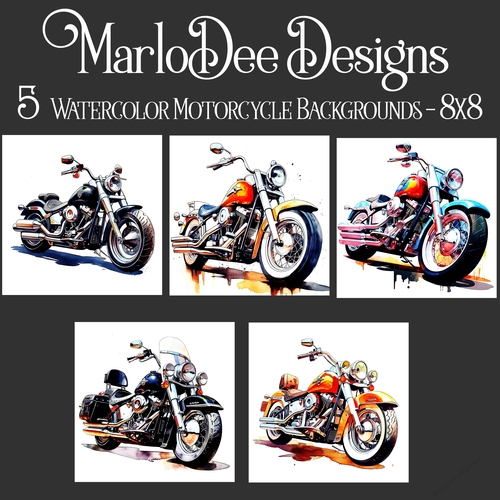 Watercolor Motorcycles 8c8 Backgrounds - CUP1224561_70864 | Craftsuprint