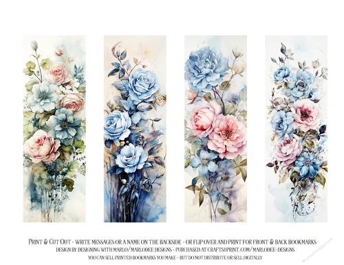 Vintage Floral 2x6 Bookmarks, 4 Floral Bookmarks s3 - CUP1291491_70864 ...
