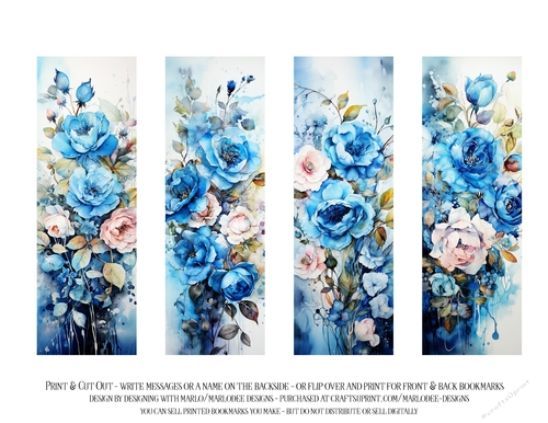 Vintage Floral 2x6 Bookmarks, 4 Floral Bookmarks s7 - CUP1291495_70864 ...
