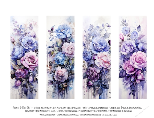 Vintage Floral 2x6 Bookmarks, 4 Floral Bookmarks s26 - CUP1291515_70864 ...