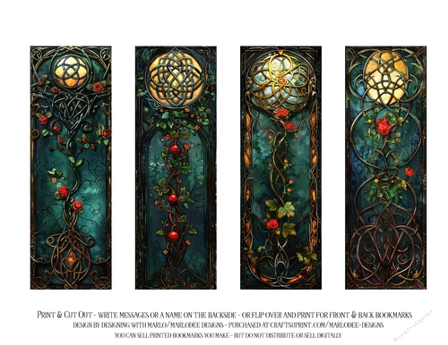 Irish Bookmark, Celtic Bookmark, St Patricks Day Bookmarks, s4 ...