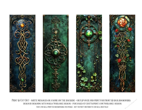 Irish Bookmark, Celtic Bookmark, St Patricks Day Bookmarks, s9 ...