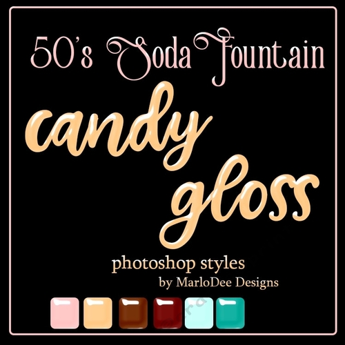 50s Soda Fountain Colors Gloss Photoshop Styles - CUP718072_70864 ...