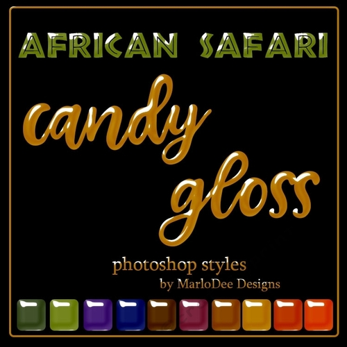 African Safari Colors Gloss Photoshop Styles - CUP718118_70864 ...