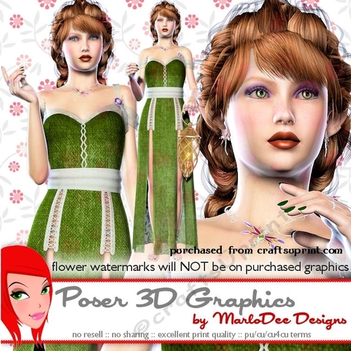 Green Fall Season Elf Fantasy Poser Graphics - CUP718263_70864 ...