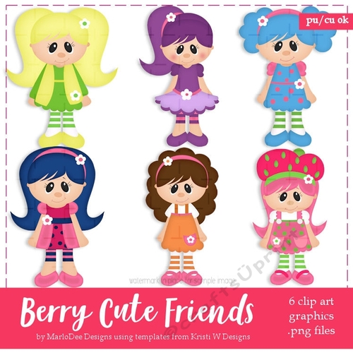 Berry Cute Friends Clip Art Graphics - CUP718399_70864 | Craftsuprint