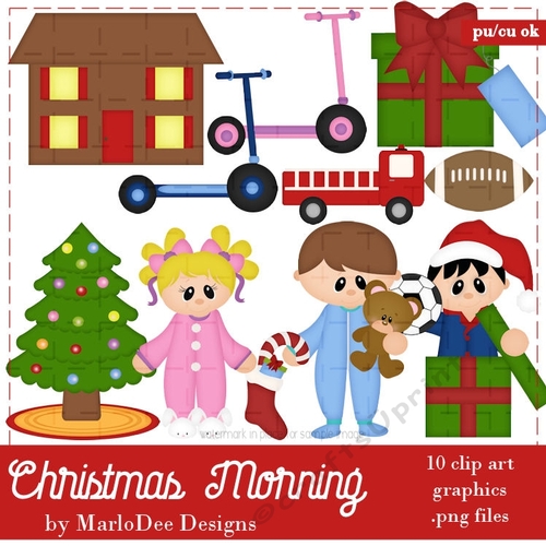 Christmas Morning Clip Art - CUP718423_70864 | Craftsuprint