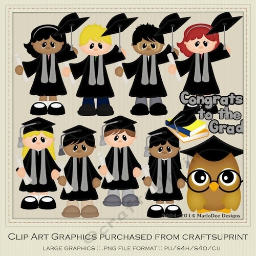 I Did It Black & Grey Gowns - Graduation Clip Art - CUP718475_70864 ...