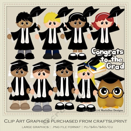 I Did It Black & White Gowns - Graduation Clip Art - CUP718477_70864 ...
