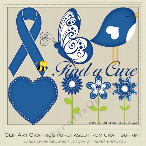 Blue Awareness Ribbons & Graphics - CUP719103_70864 | Craftsuprint